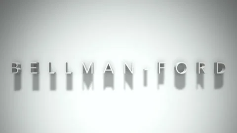 bellman ford 3D title animation white te... | Stock Video | Pond5