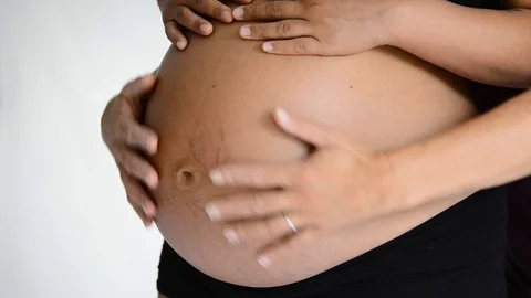 belly massage pregnancy | Stock Video | Pond5