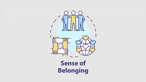 Belonging concept icon animation | Stock Video | Pond5