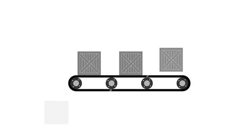 Belt conveyor. Belt conveyor animation. ... | Stock Video | Pond5
