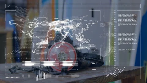 Bench static, digital overlay fading in ... | Stock Video | Pond5