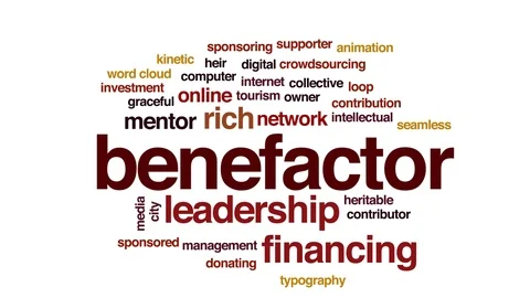 Benefactor animated word cloud. Kinetic ... | Stock Video | Pond5