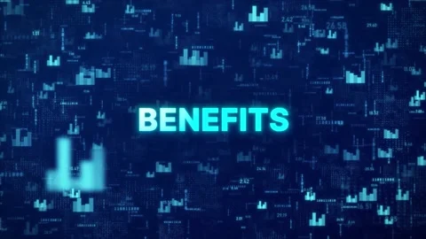 BENEFITS Concept over animated stock mar... | Stock Video | Pond5
