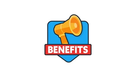 Benefits logo animation on white and gre... | Stock Video | Pond5