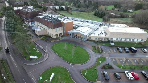 Modern Hospital Aerial Stock Video Footage | Royalty Free Modern ...