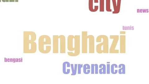 Benghazi Word Cloud Animated On White Ba... | Stock Video | Pond5