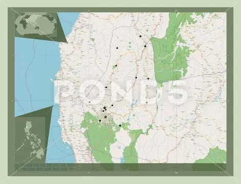 Benguet, Philippines. Open Street Map. Locations of major cities of the ...