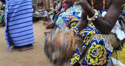 Benin, West Africa, Bopa, women dancing ... | Stock Video | Pond5