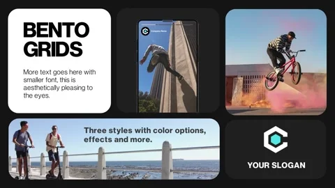 Bento Grid Slideshow ~ After Effects Template #266020413