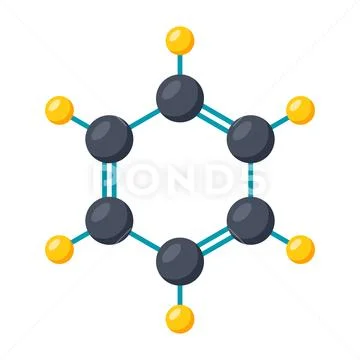 Benzene Molecular Model Stock Illustration ~ #73107356