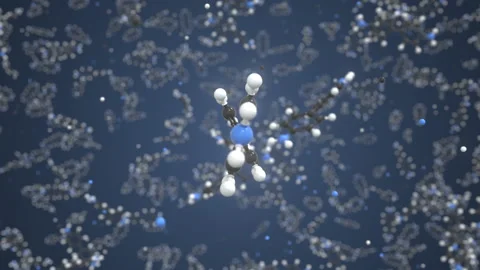 Benzidine molecule. Conceptual molecular... | Stock Video | Pond5