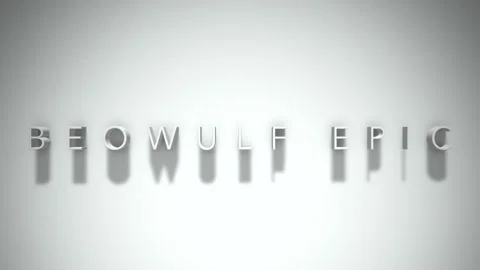 beowulf epic 3D title animation white te... | Stock Video | Pond5