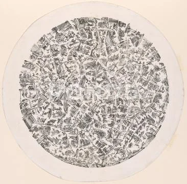 Berlin Arch mus, Mosaic of Le Fontaine's Fables 1789 France. Etching ...