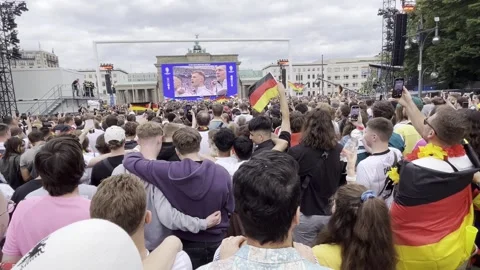 Berlin: Fans of the German national foot... | Stock Video | Pond5