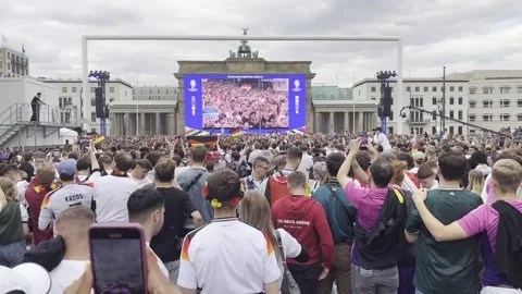 Berlin: Fans of the German national foot... | Stock Video | Pond5