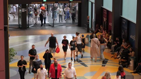 Berlin Many people walking in a big city... | Stock Video | Pond5