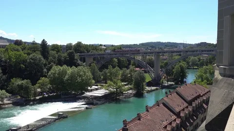 BERN, SWITZERLAND: View from the observa... | Stock Video | Pond5