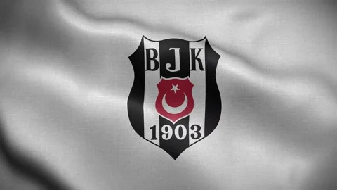Besiktas Turkey White Logo Flag Loop Bac... | Stock Video | Pond5