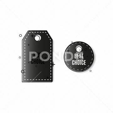 Best choice tags, vector black labels isolated on transparent ...
