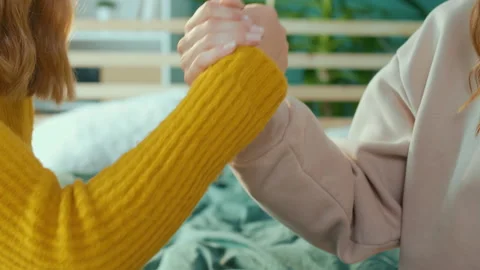 Best Friends Supporting Each Other. Hand... | Stock Video | Pond5