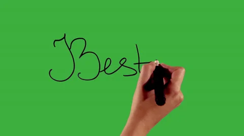 Green Screen Hand Handwriting Stock Video Footage | Royalty Free Green ...