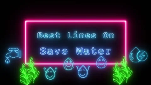 best lines on save water Neon blue Fluor... | Stock Video | Pond5