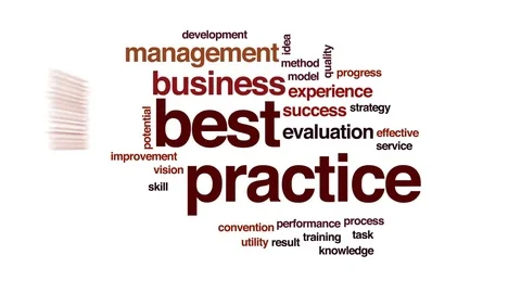 Best practice animated word cloud, text ... | Stock Video | Pond5