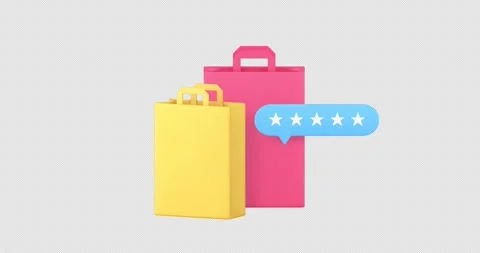 Best shopping rating 3d icon animation w... | Stock Video | Pond5
