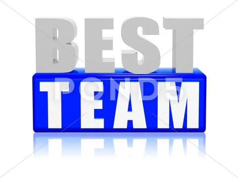 Best team - letters and block. Stock Illustration #32431892