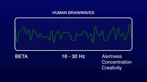 Beta Human Brain Waves Diagram Illustrat... | Stock Video | Pond5