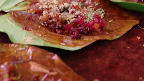 betel leaf with eating ingredients from ... | Stock Video | Pond5