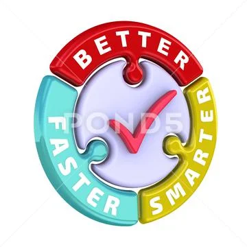Better, smarter, faster. The check mark in the form of a puzzle ...