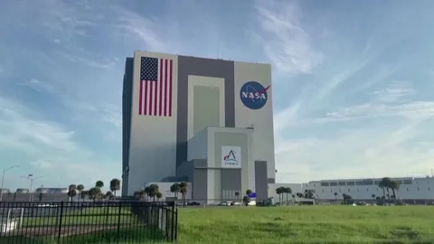 Bezos' Blue Origin wins NASA contract to... | Stock Video | Pond5
