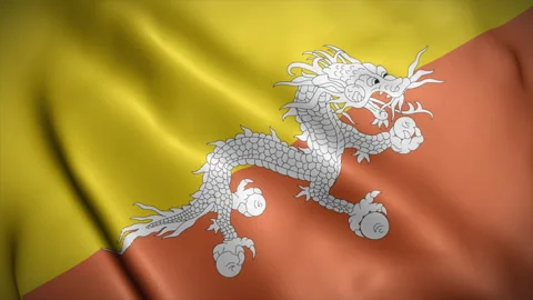 Bhutan flag background realistic waving ... | Stock Video | Pond5