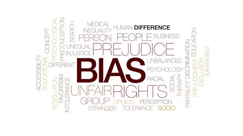 Bias animated word cloud, text design an... | Stock Video | Pond5