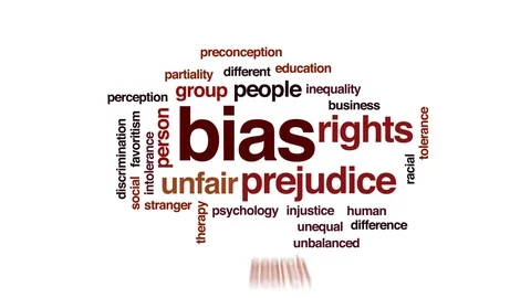 Bias animated word cloud, text design an... | Stock Video | Pond5