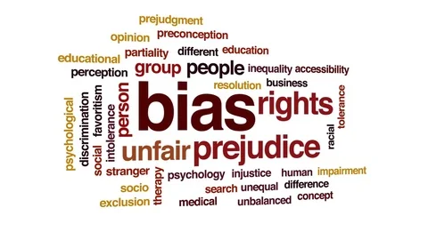 Bias animated word cloud, text design an... | Stock Video | Pond5