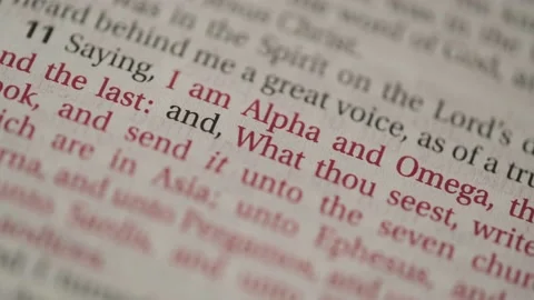 Bible John Revelation Text Close Up Alp Stock Video Pond5