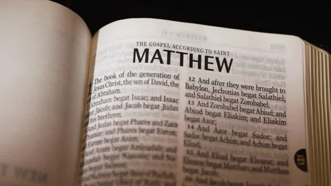 The Bible-New Testament Saint Matthew ti... | Stock Video | Pond5