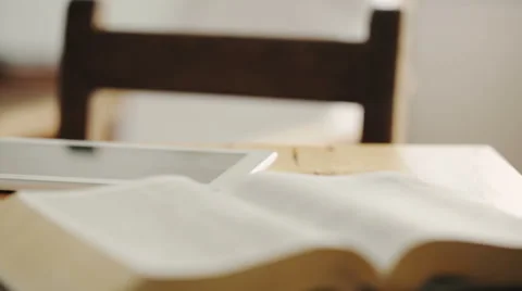Bible Study Table | Stock Video | Pond5