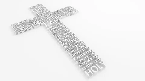 Biblical Names of JESUS CHRIST Form the ... | Stock Video | Pond5