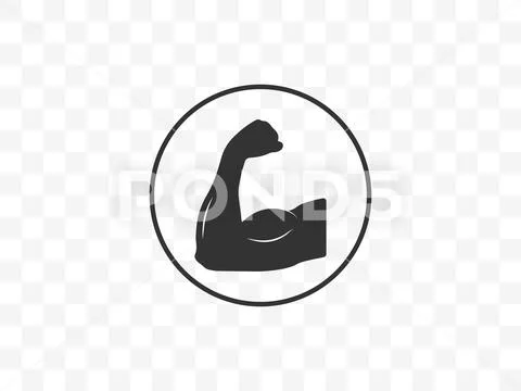 Biceps, muscle icon. Vector illustration, flat design. Illustration ...