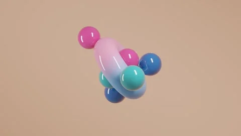 Bicolor Torus Orbits: Abstract 3D Animat... | Stock Video | Pond5