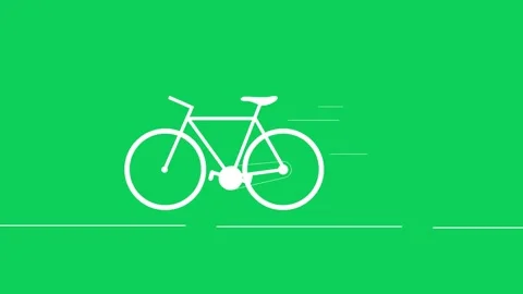 Bicycle animation video on green screen ... | Stock Video | Pond5