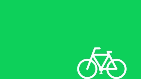 Bicycle animation video on green screen ... | Stock Video | Pond5
