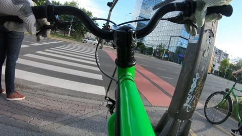 Bicycle Ride Trough City Streets On A Su... | Stock Video | Pond5