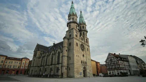 Big and beautiful church at a large squa... | Stock Video | Pond5