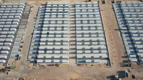 Big battery array - energy transition st... | Stock Video | Pond5