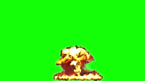 Big bomb explosion with fire and smoke a... | Stock Video | Pond5
