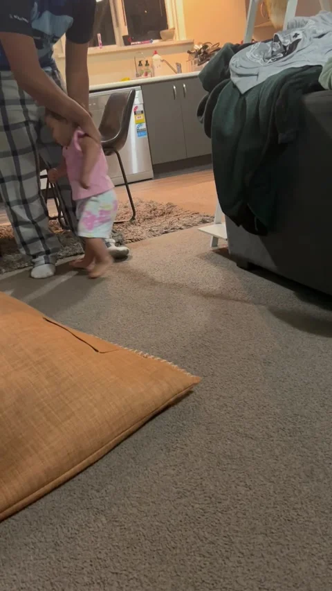 Big Brother Helps Little Sister Learn to... | Stock Video | Pond5